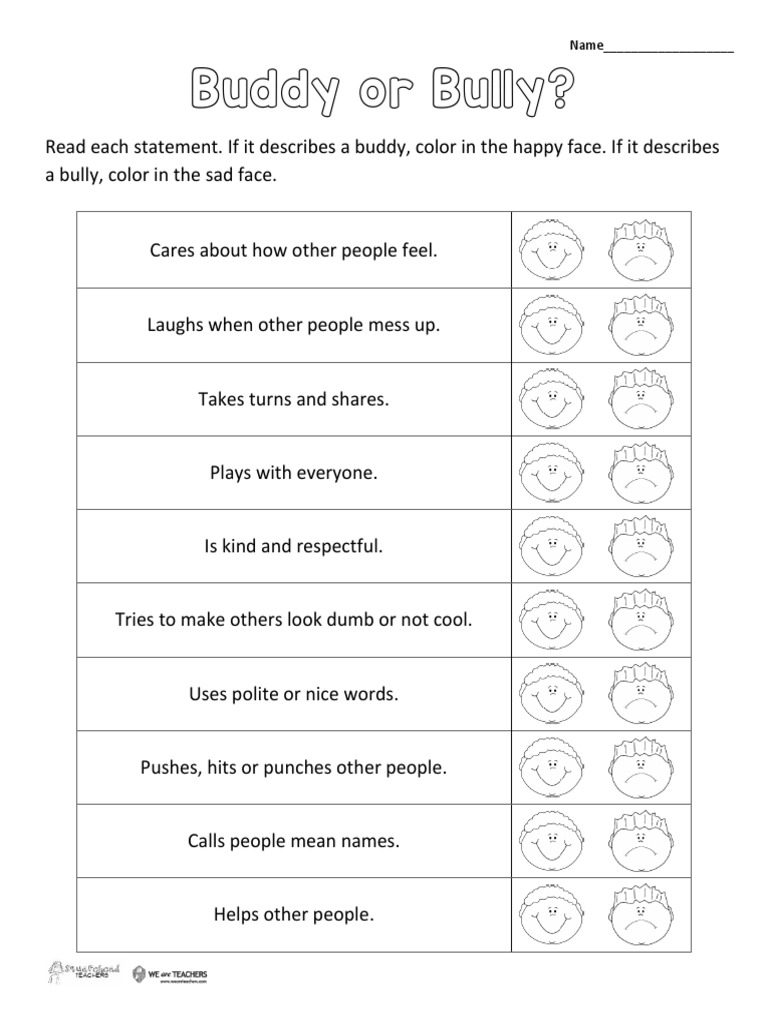 Buddy or Bully PDF | PDF