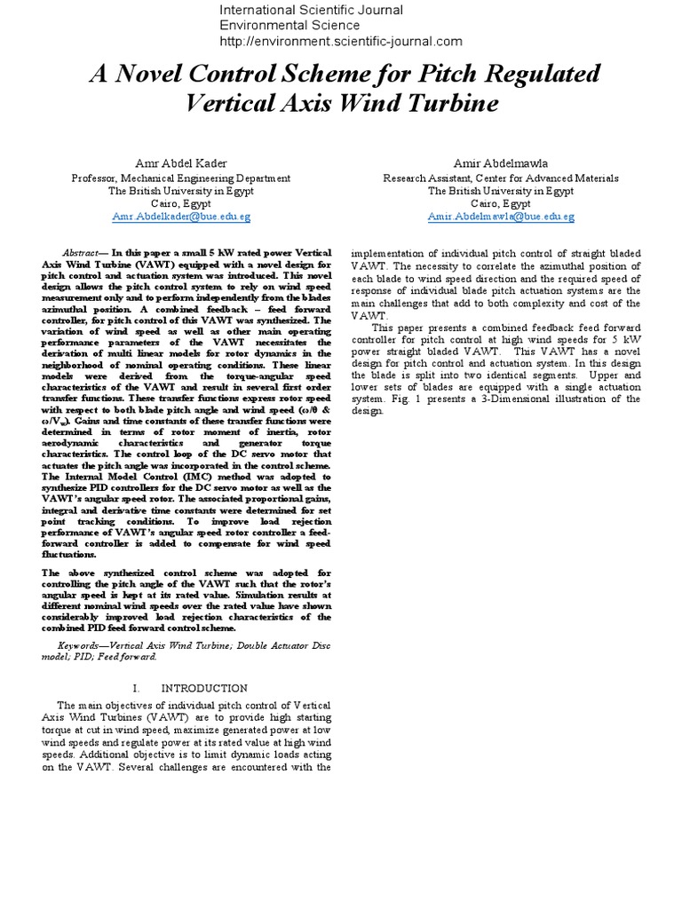 Blade Pitch Control | PDF | Motion (Physics) | Physical Quantities