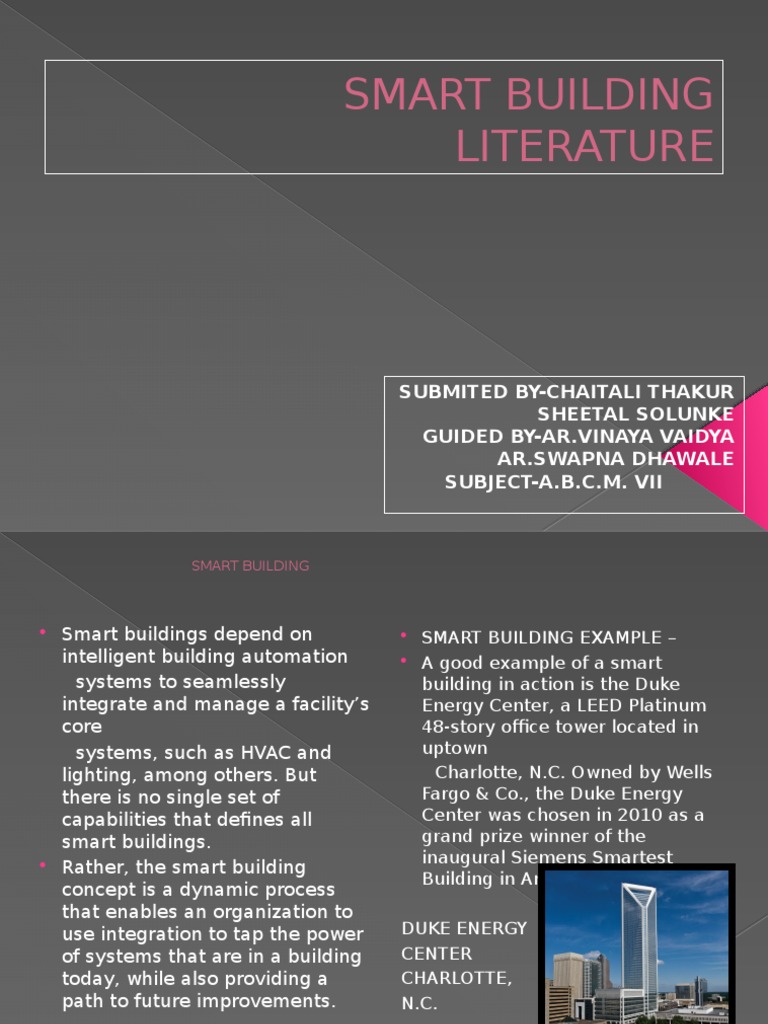 Smart Building Pdf Building Automation Engineering