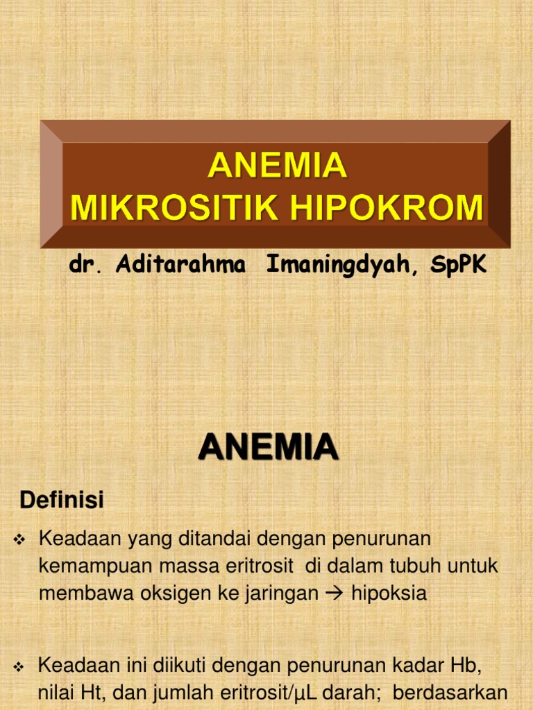 Anemia Mikrositik Hipokrom | PDF