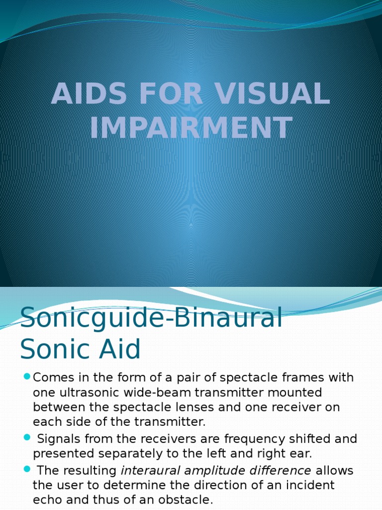 Aids For Visual Impairment | PDF