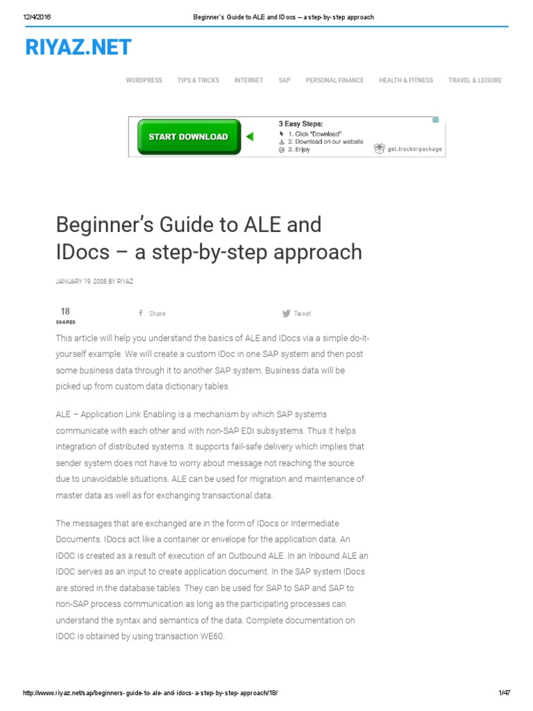 Beginner's Guide To ALE and IDocs - A Step-By-step Approach | Download Free PDF | Electronic ...