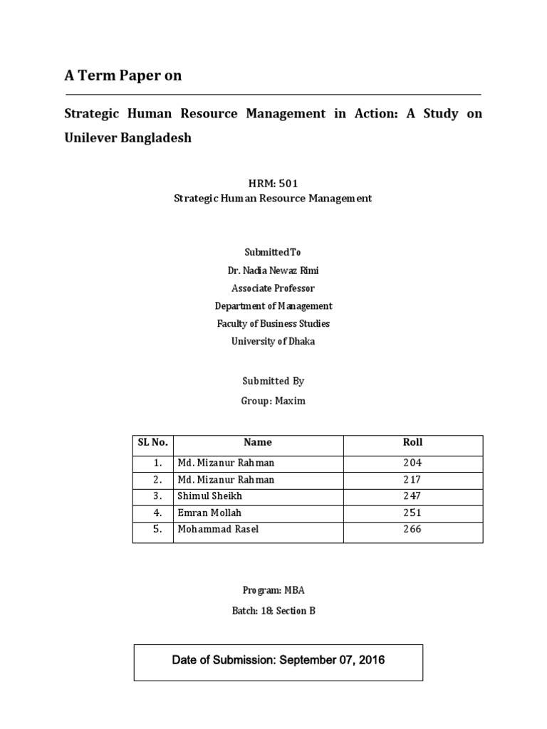 Final Term Paper SHRM | PDF | Human Resource Management | Recruitment