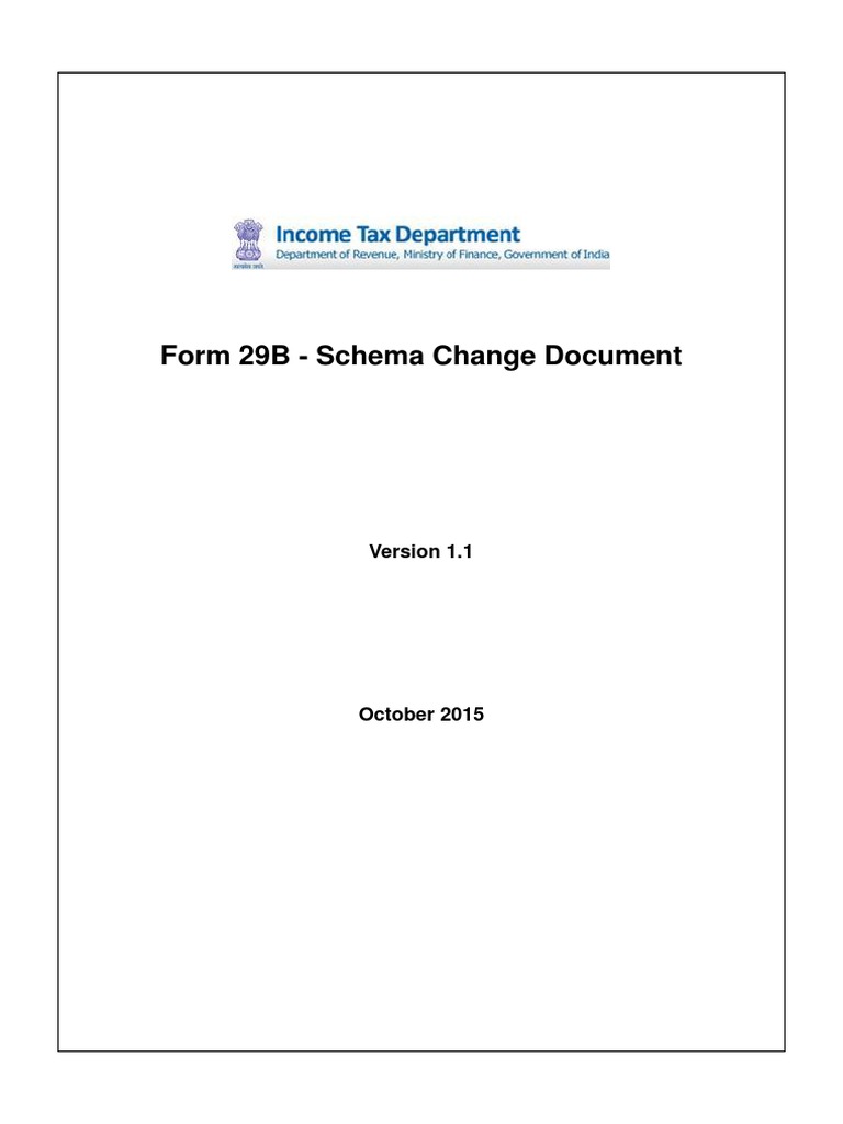 Form 29B Schema V1.1 | PDF