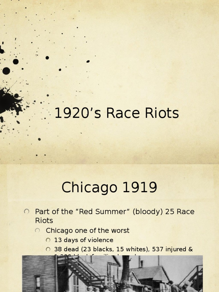 1920s Race Riots | PDF