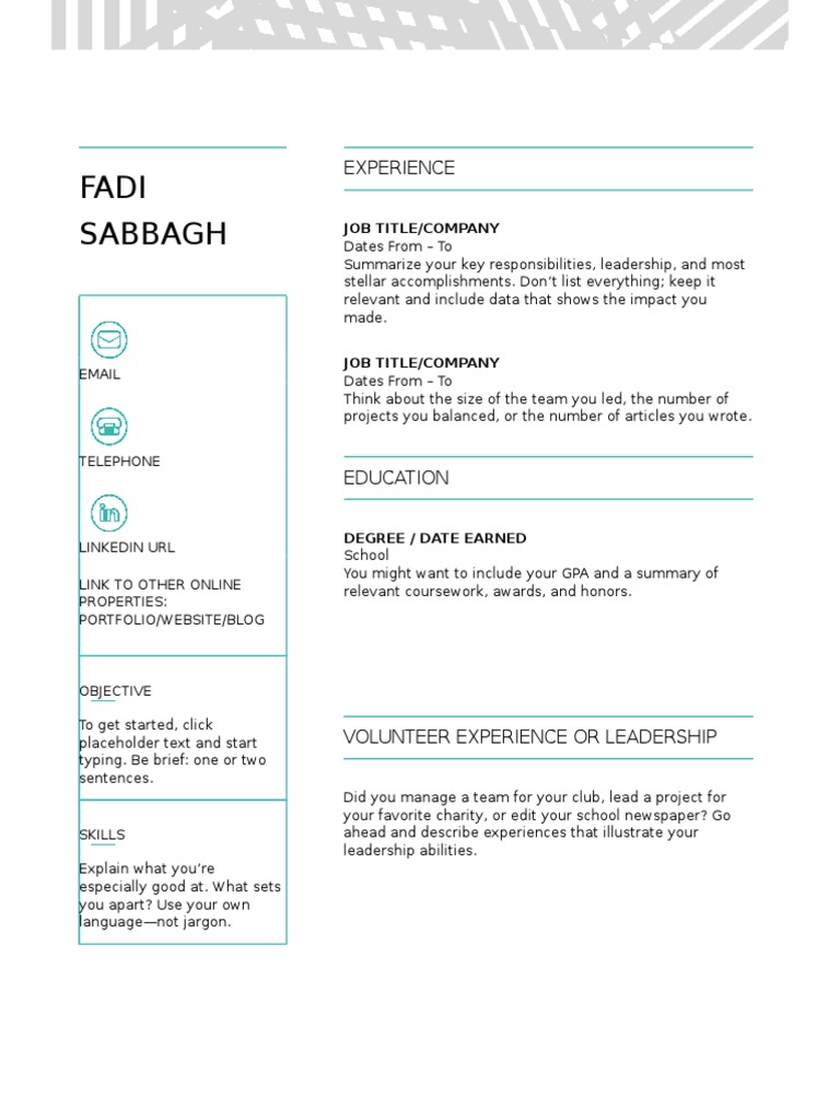 Fadi Sabbagh: Experience | PDF | Career & Growth | Business