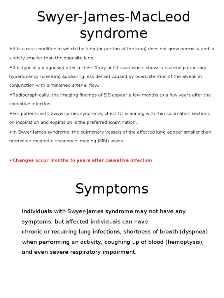 Swyer James MacLeod Syndrome | PDF | Congenital Heart Defect | Lung