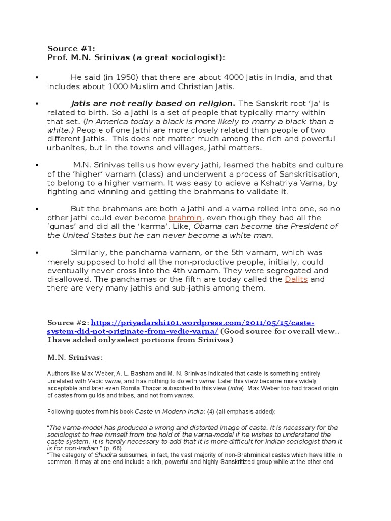 Varna and Jati | PDF | Indian Religions | Caste