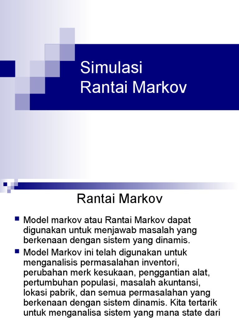 Or 2 Lecture 11 Simulasi-Rantai-Markov | PDF
