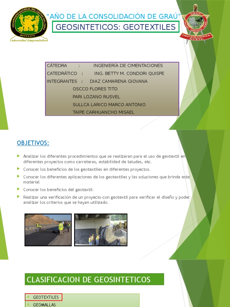 Exposicion de Geotextiles | PDF | Materiales | Productos quimicos