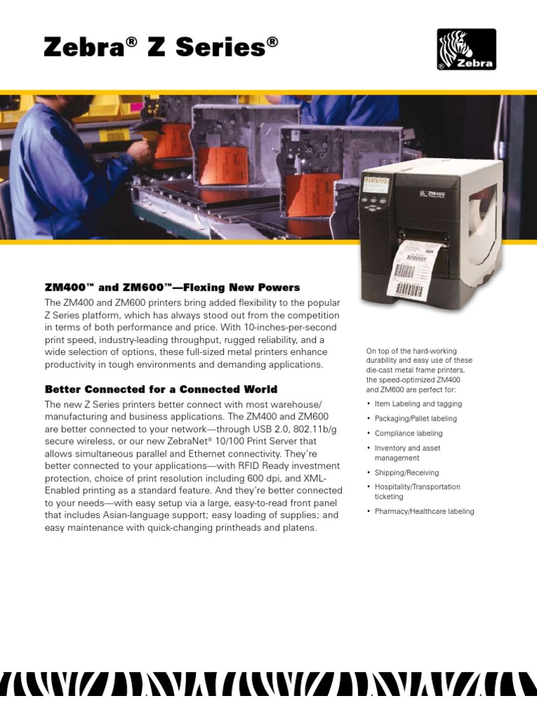 Zebra ZM400 Printer - WWW - Trridevlabelss | PDF | Packaging And ...