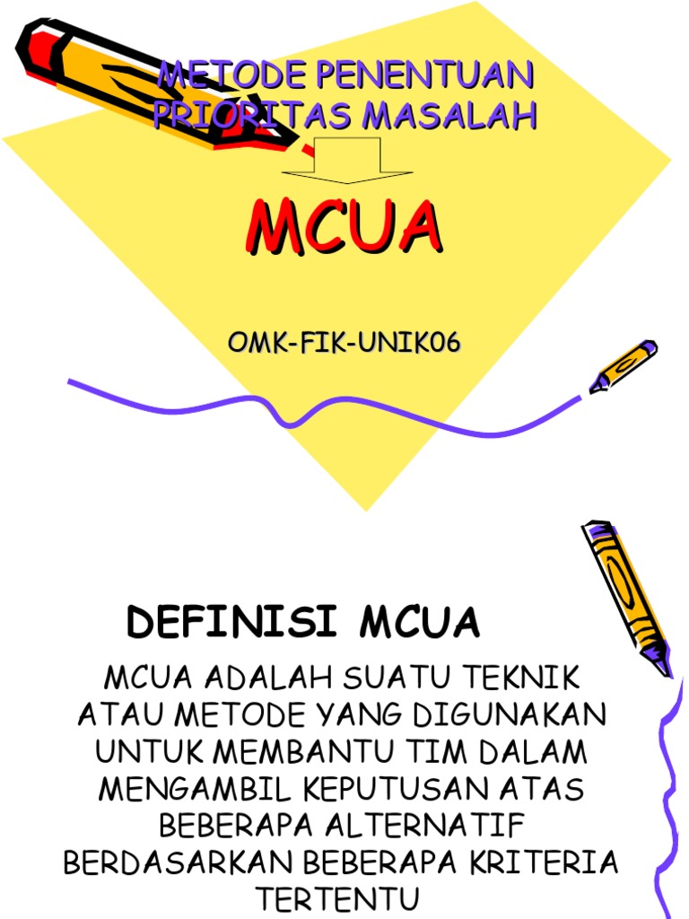 Metode MCUA untuk Prioritas Masalah | PDF