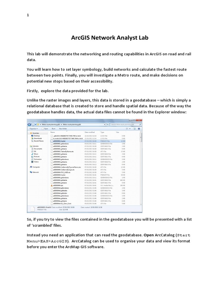 ArcGIS Network Analyst Lab | PDF | Arc Gis | Information Technology