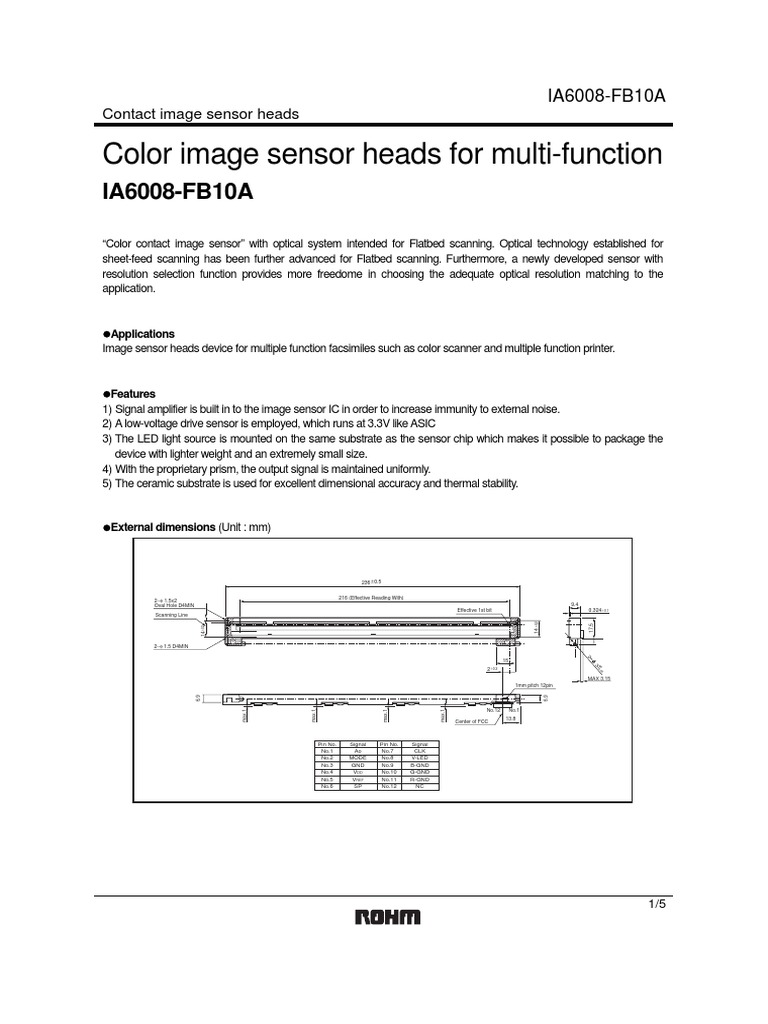 CANON Color Image Sensor Heads (Scanner Head) | PDF | Image Scanner ...