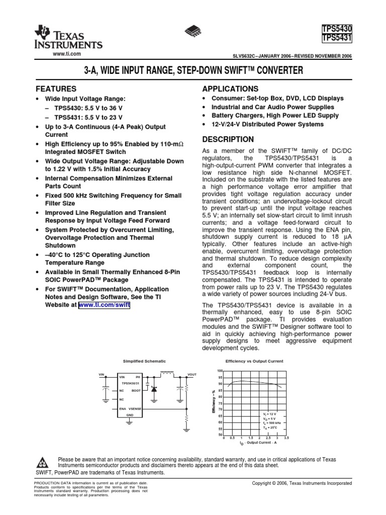 Tps 5430 | PDF | Capacitor | Electronic Filter