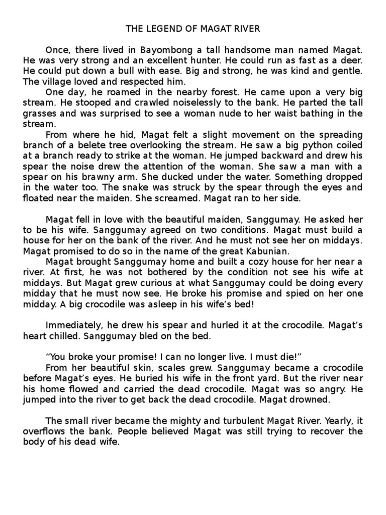 The Legend of Magat River Explained | PDF