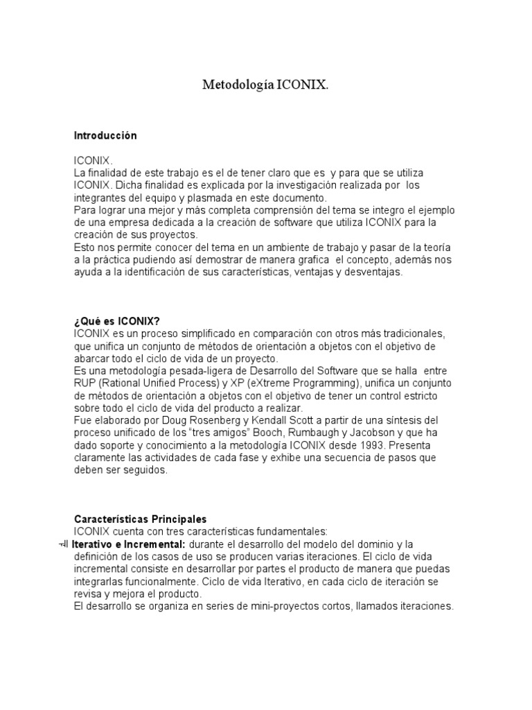 Metodología ICONIX 1 | PDF | Caso de uso | Proceso de desarrollo de ...