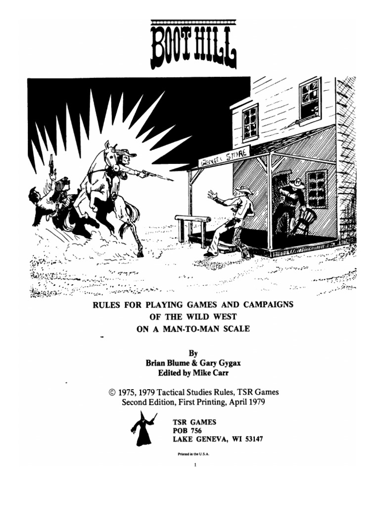 TSR Boot Hill 2nd Edition