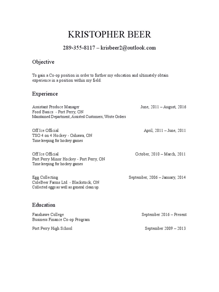 Kristopher Beer Final Resume | PDF