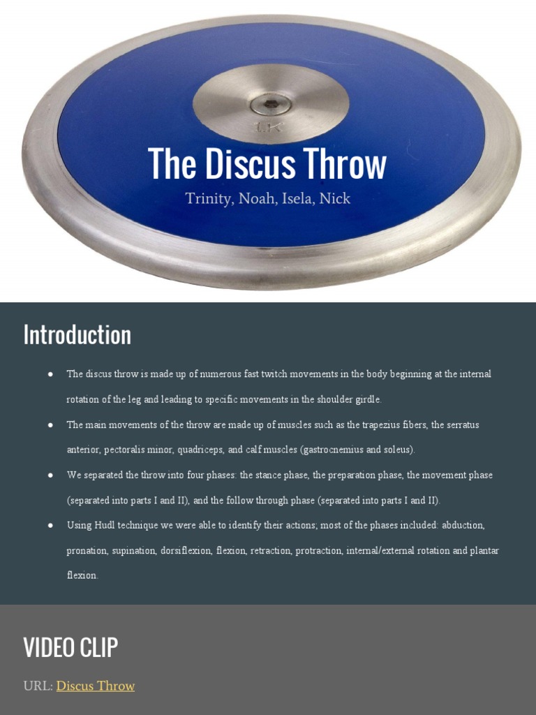 The Discus Throw: Trinity, Noah, Isela, Nick | PDF