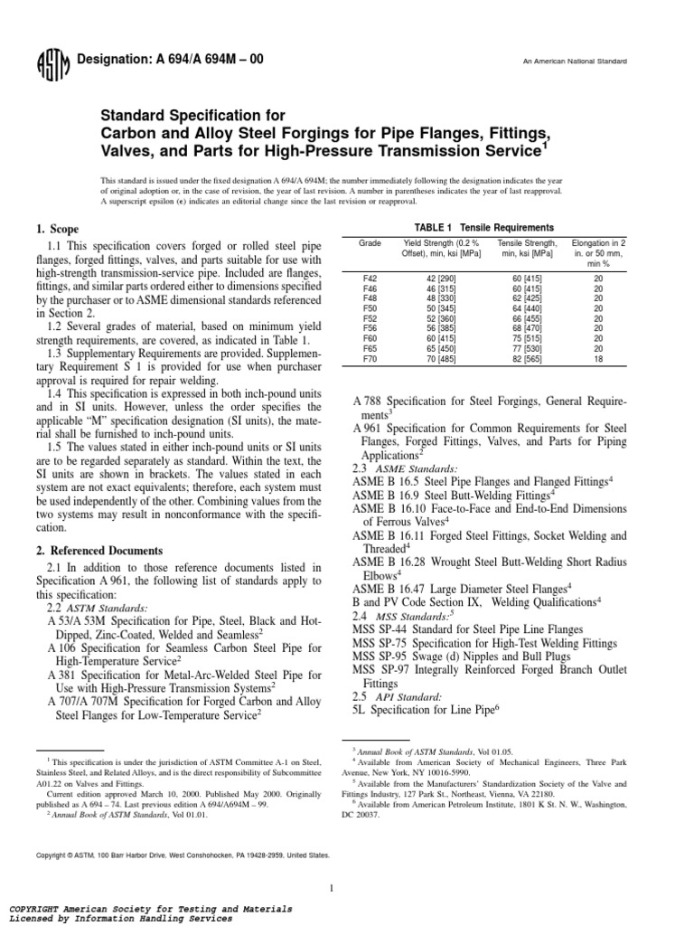 Astm A694 | PDF | Heat Treating | Steel