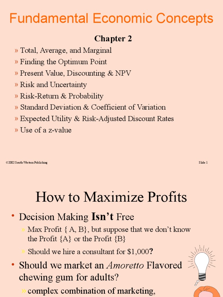 Chapter 2 Fundamental Economic Concepts | PDF