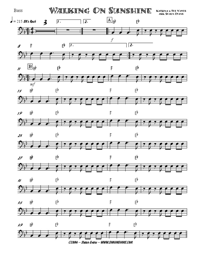 Walking on Sunshine - BASS