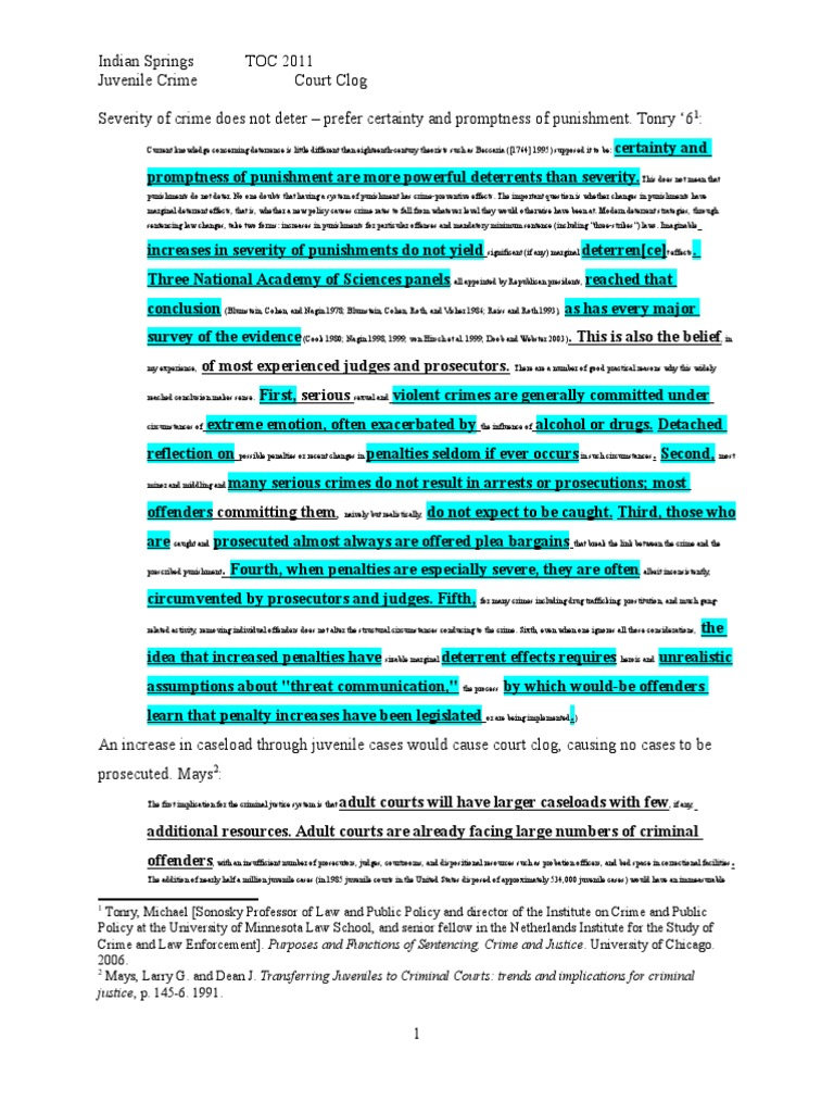 Court Clog | PDF | Deterrence (Legal) | Crime & Violence