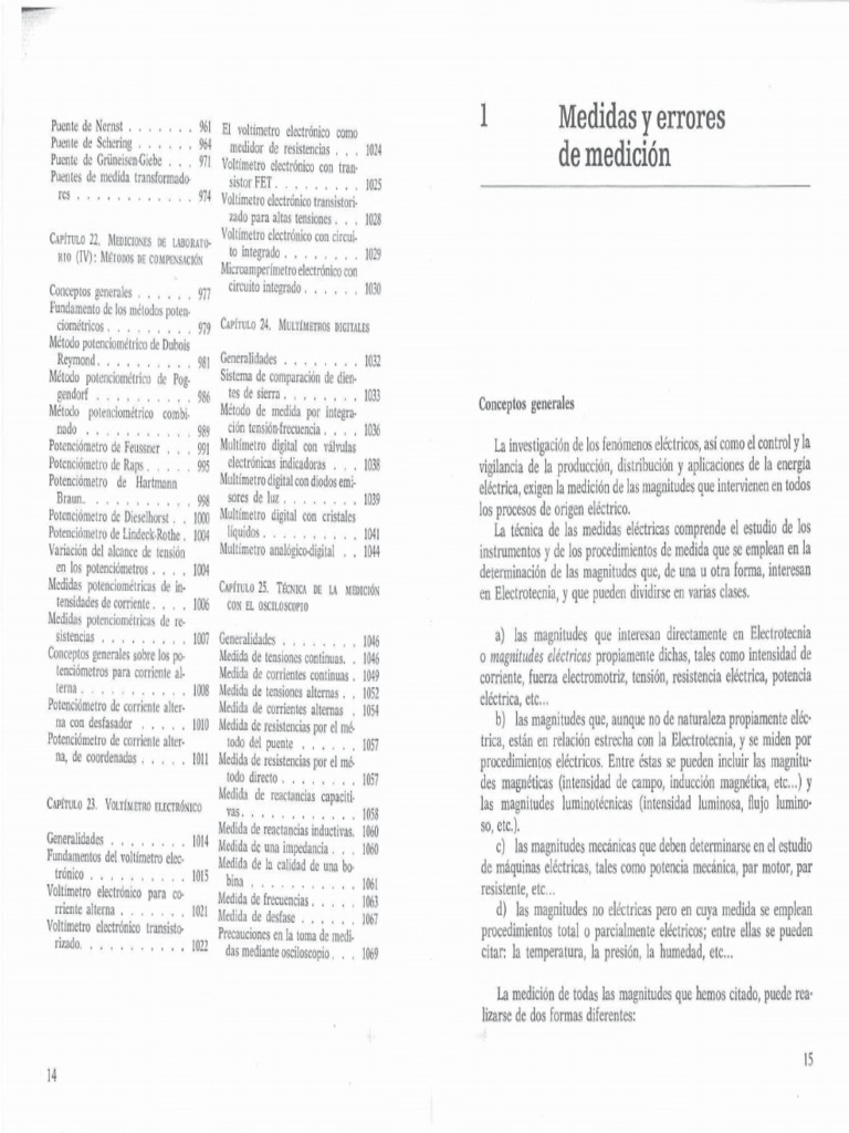 1 Medidas y Errores de Medicion, Enciclopedia Ceac de Electricidad | PDF