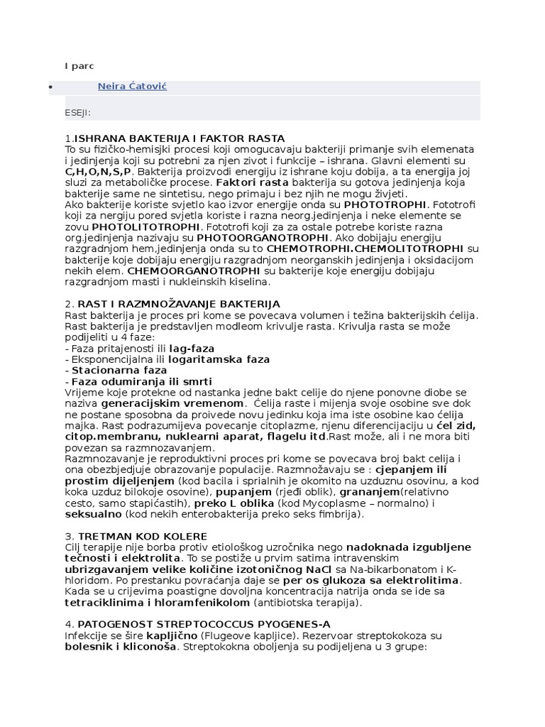 Mikrobi PITANJA | PDF