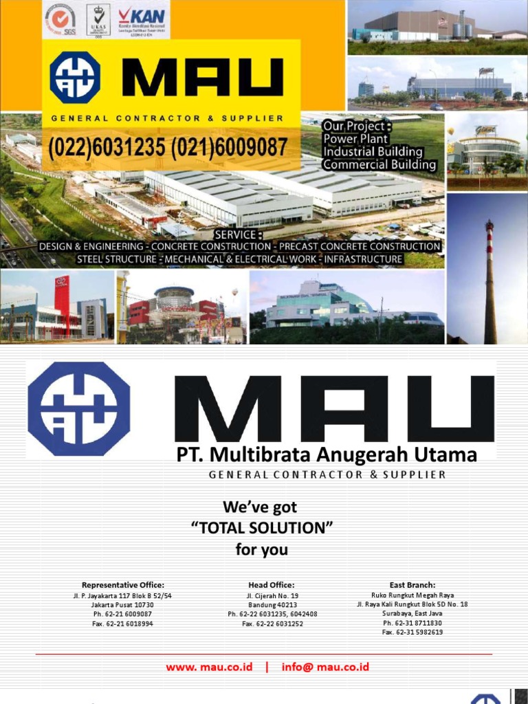 MAU Company Profile | PDF | Precast Concrete | Economic Sectors
