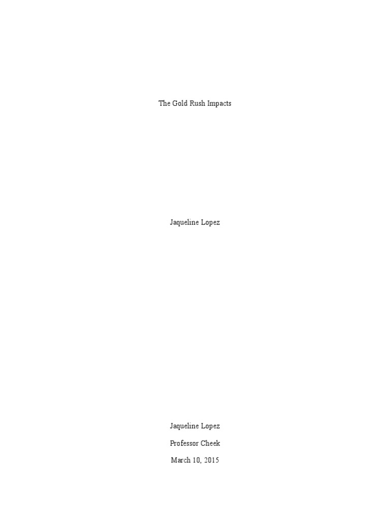DBQ 2 Gold Rush | PDF