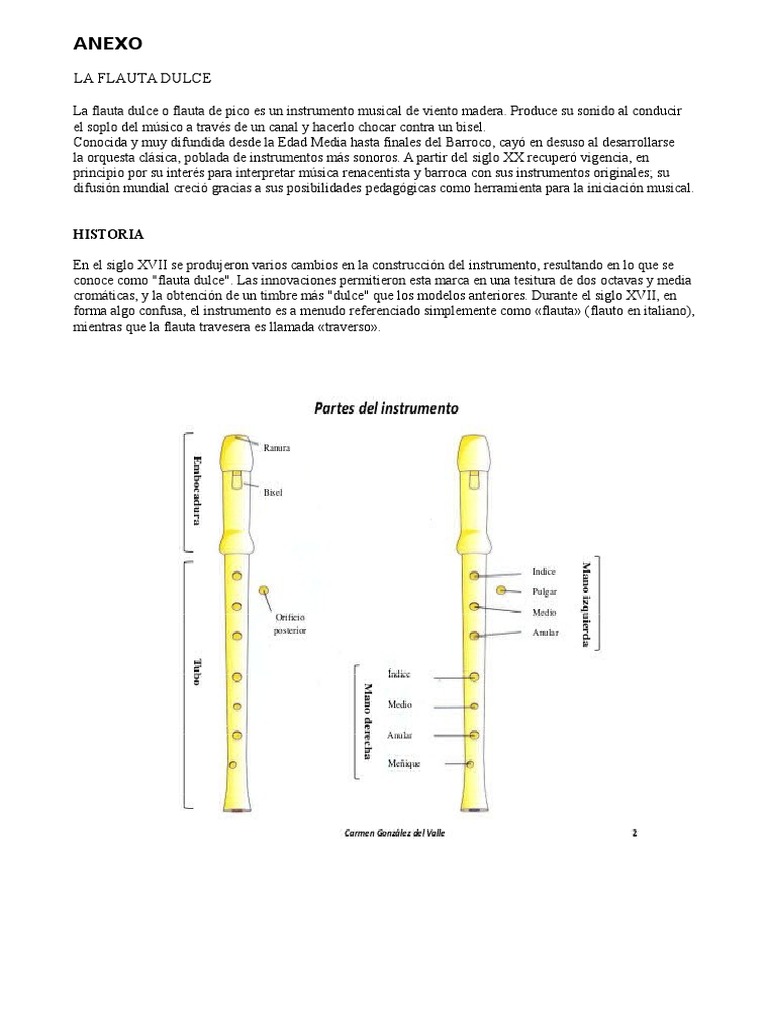 Anexo La Flauta Dulce | PDF