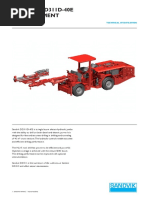Specification Jumbo Drill Sandvik DD311-40 | Brake | Drilling