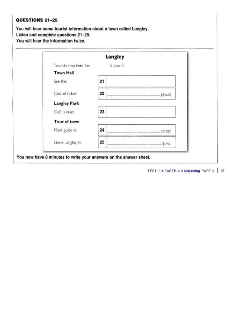 Entrance Test Listening (KET) | PDF