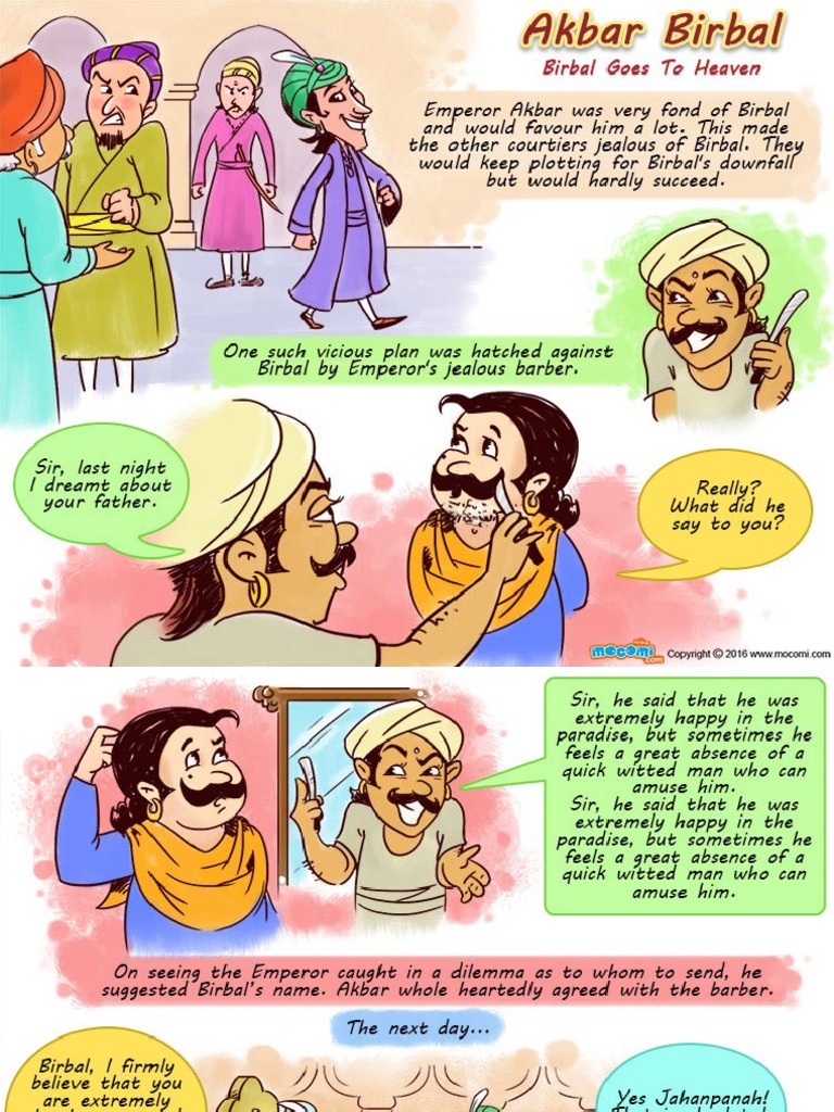 Akbar Birbal Stories: Birbal Goes To Heaven | PDF