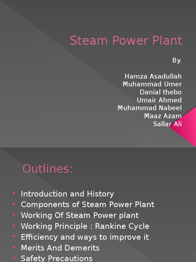 Steam Power Plant Presentation | PDF | Steam Engine | Turbine