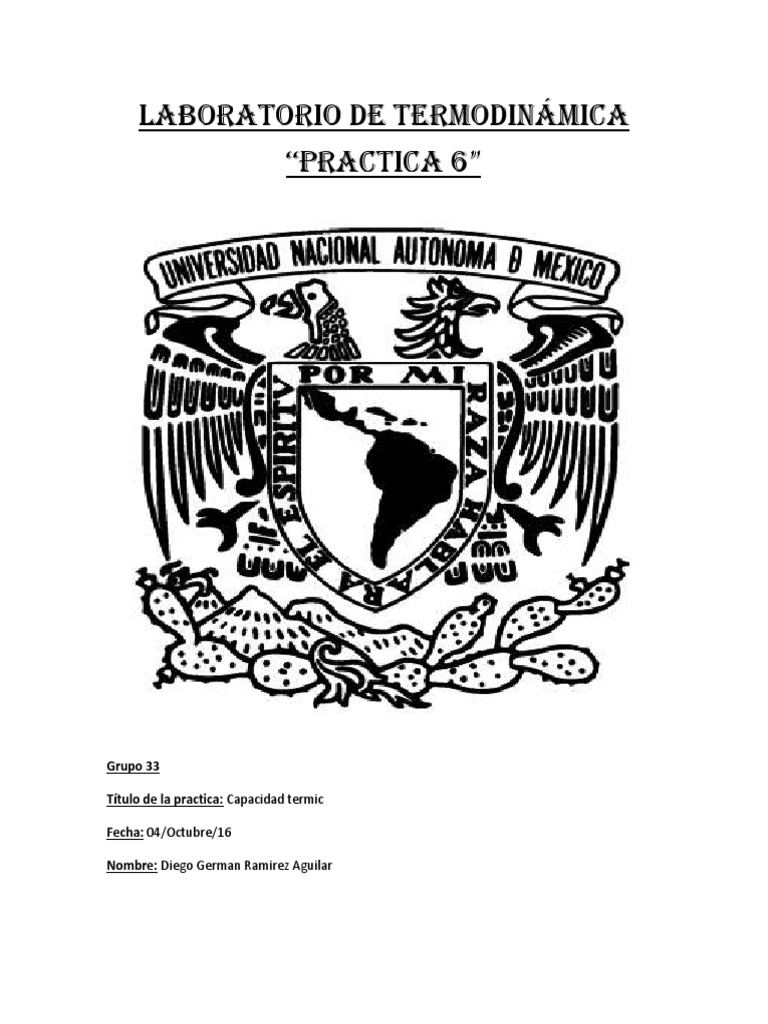 Practica 6 Capacidad Termica | PDF | Calor | Capacidad calorífica