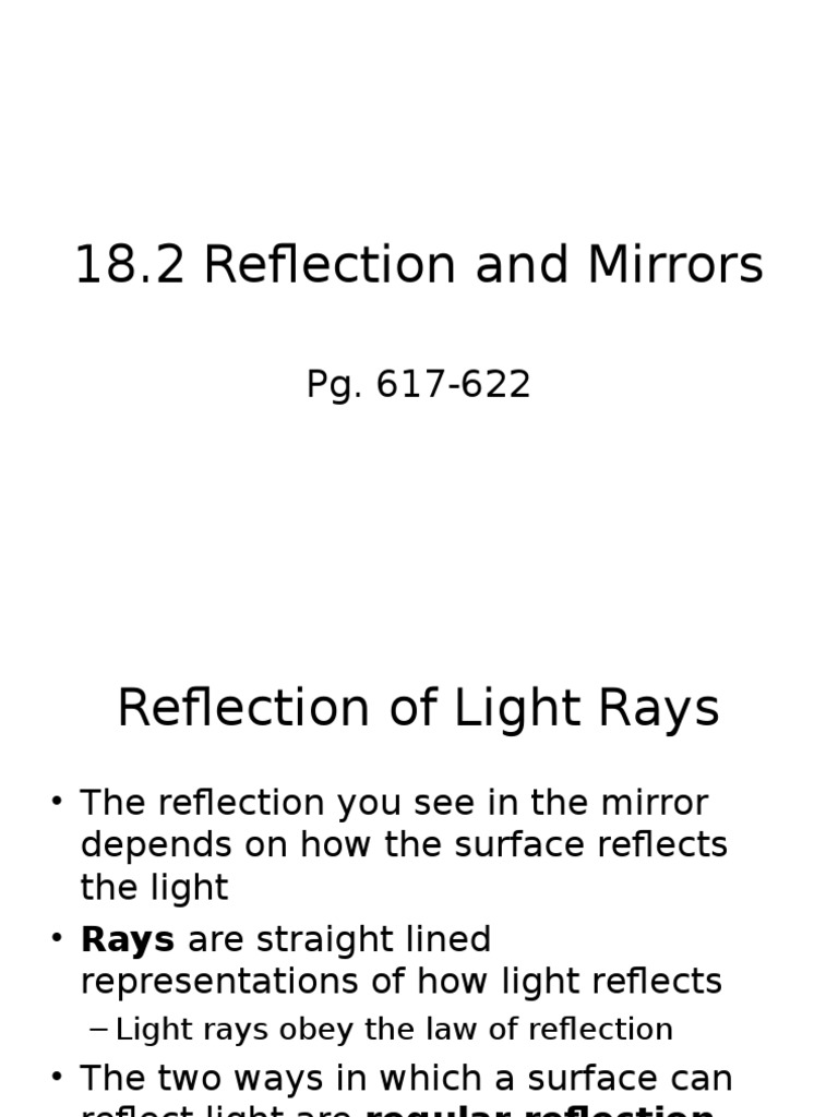 Reflection and Types of Mirrors | PDF | Reflection (Physics) | Atomic