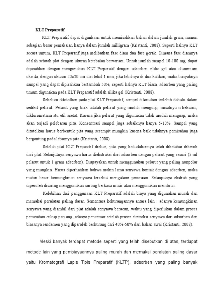 KLT Preparatif | PDF