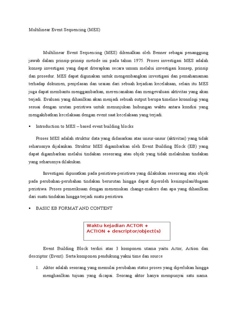 Multilinear Event Sequencing | PDF