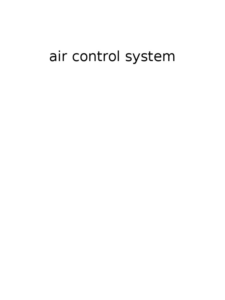 Air Control System | PDF