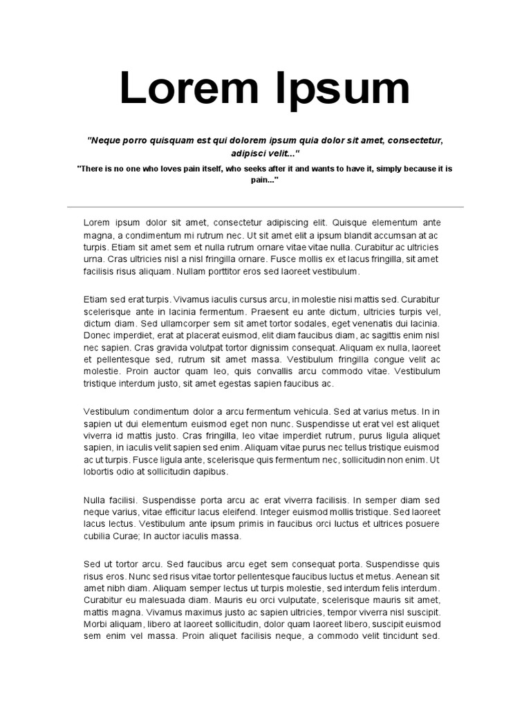 Lorem Ipsum: "Neque Porro Quisquam Est Qui Dolorem Ipsum Quia Dolor Sit Amet, Consectetur ...