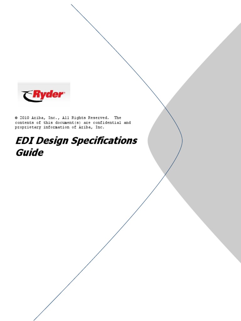 Ryder - EDI Design Specification V2 - 042710 | PDF | Electronic Data ...