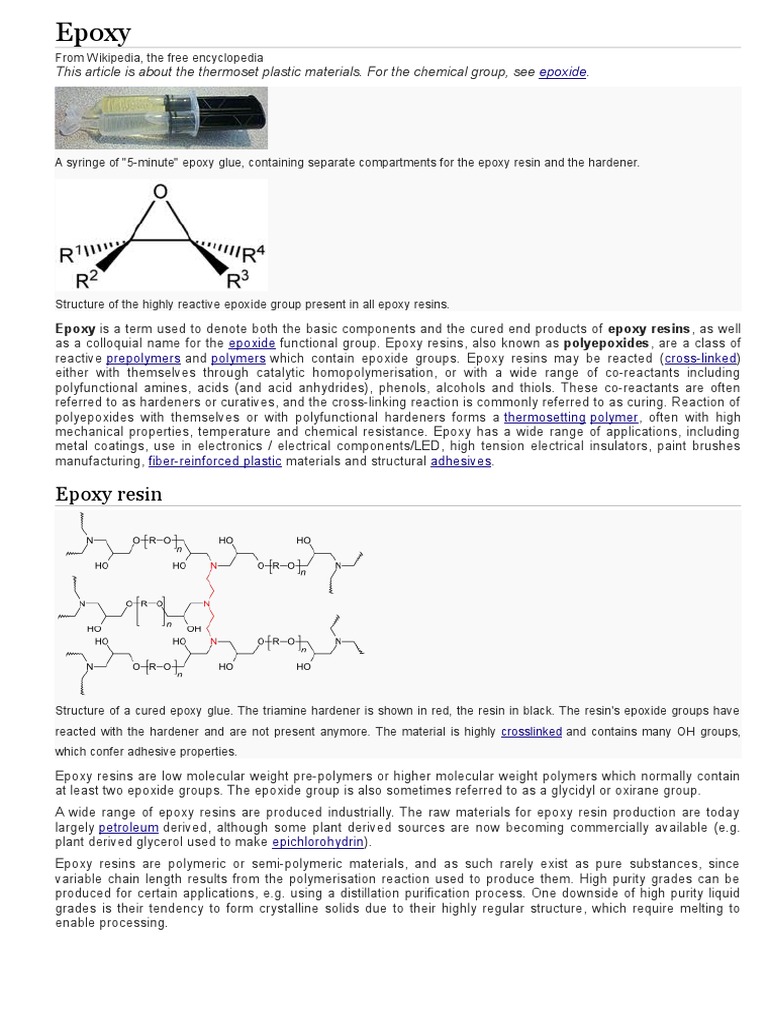 Epoxy Types | Epoxy | Chemistry