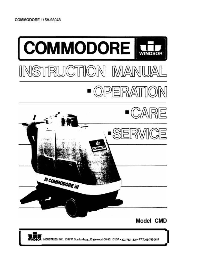 Commodore 20 Carpet Extractor Manual | PDF | Fuse (Electrical) | Belt ...