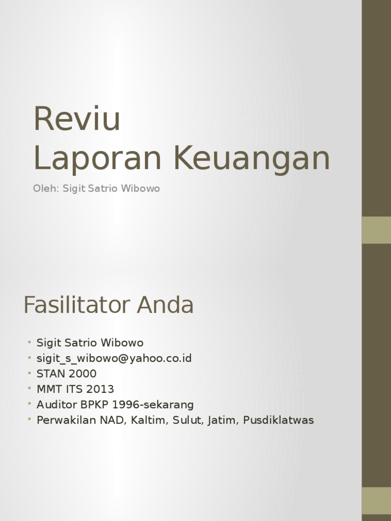 Reviu Laporan Keuangan | PDF