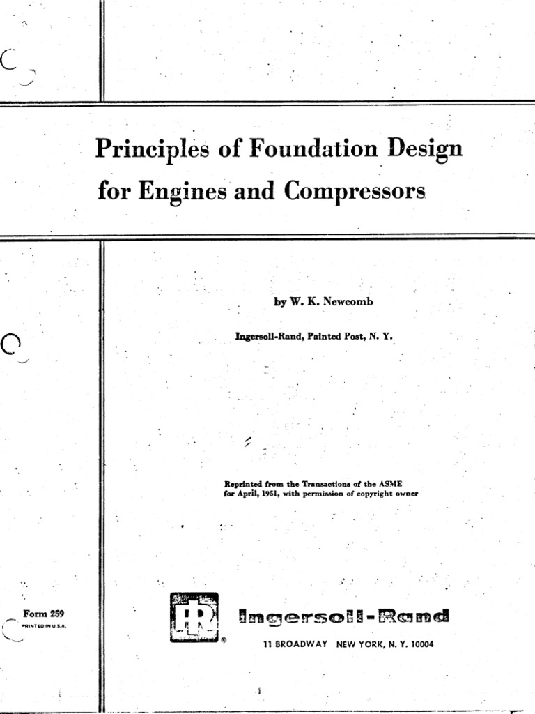 Principles of Foundation Design For Engines and Compressors | PDF