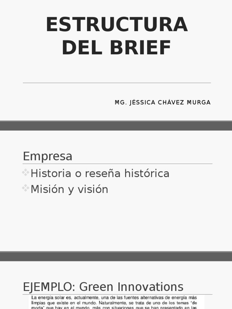 Estructura Del Brief | Descargar gratis PDF | Producto (Negocio) | Marca