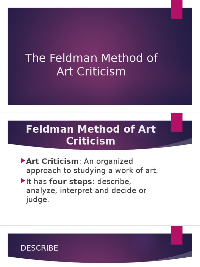 The Feldman Method of Art Criticism | PDF